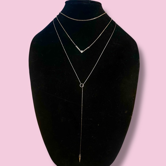 Jewelry | Dainty Gold Tone Multi Strand Layered Y Necklace | Poshmark